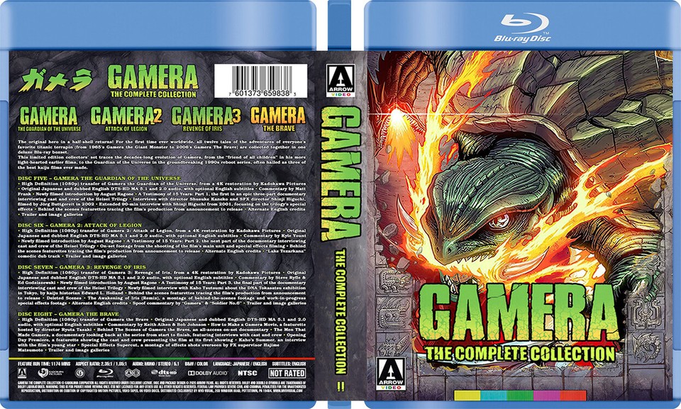 Gamera The Complete Collection - Custom Blu-ray Covers W/ Empty Case ...