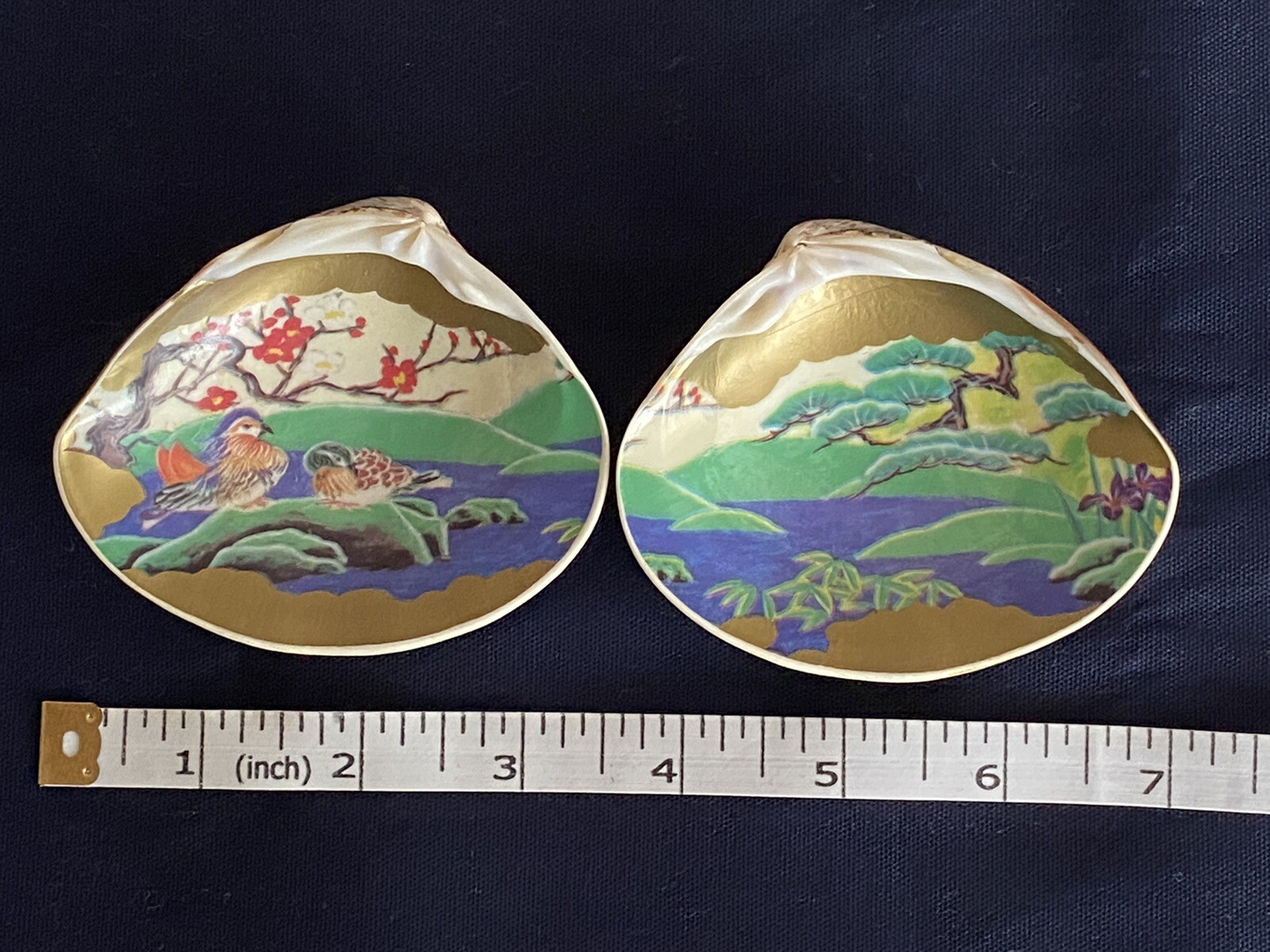 Hand Painted Kaiawase Matching Game Shells Japanese Shell Clam Vintage ...