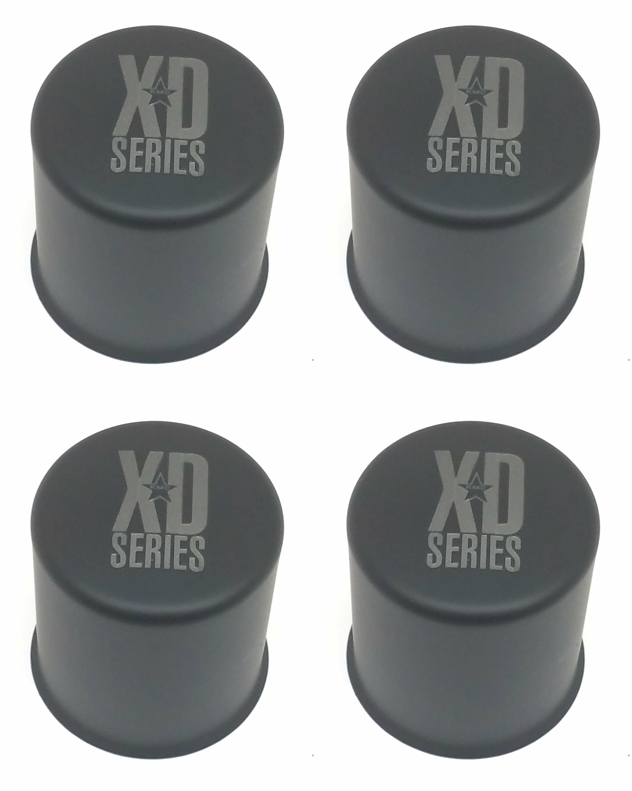 4 XD Series Satin Black Wheel Center Hub Caps for 5Lug XD122 Enduro ...