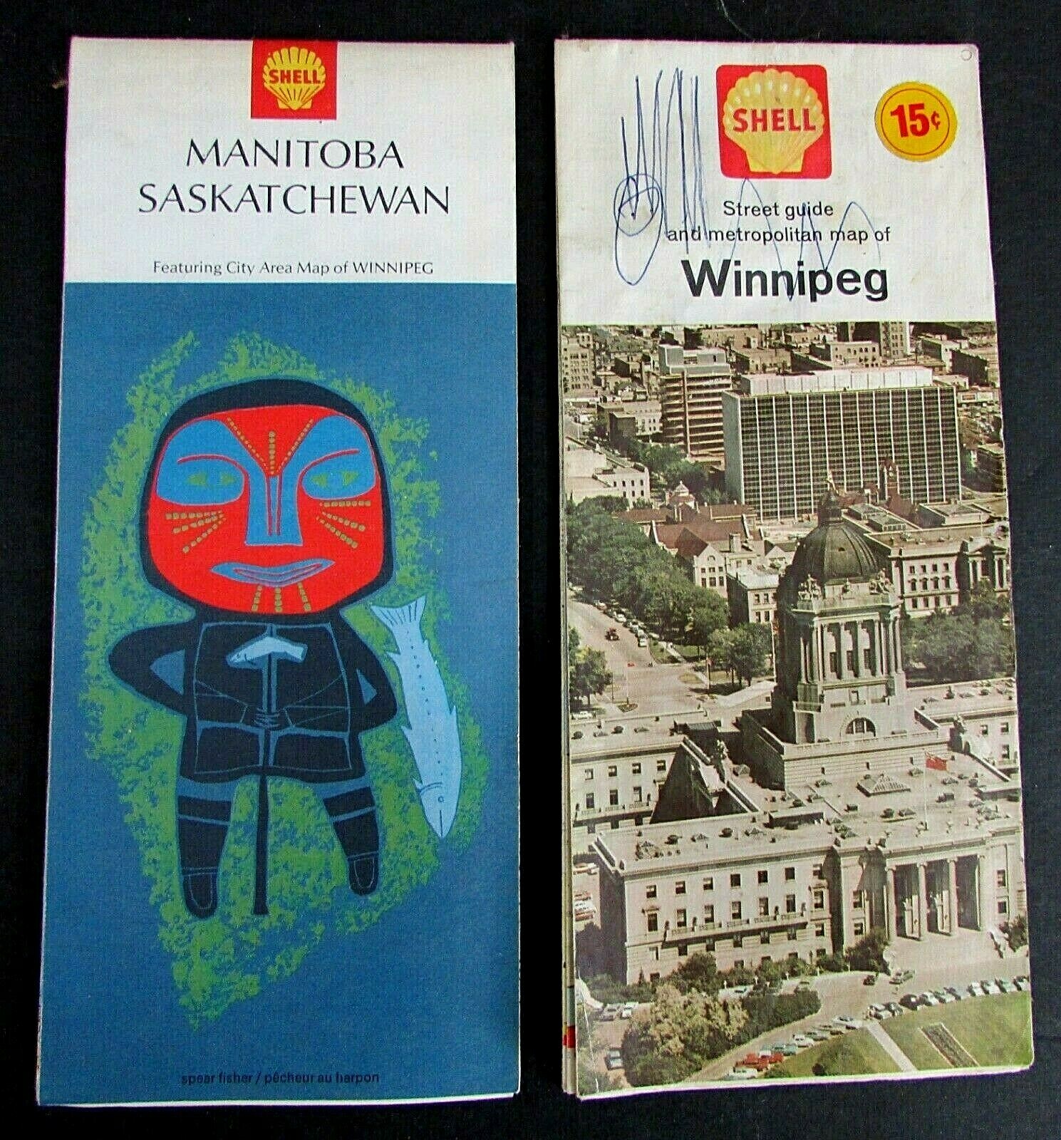 2 Shell Oil Winnipeg Manitoba Saskatchewan 1970 Canada Highway Road ...