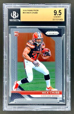 2018 Panini Prizm #213 - Nick Chubb RC - BGS 9.5 - Cleveland Browns ...