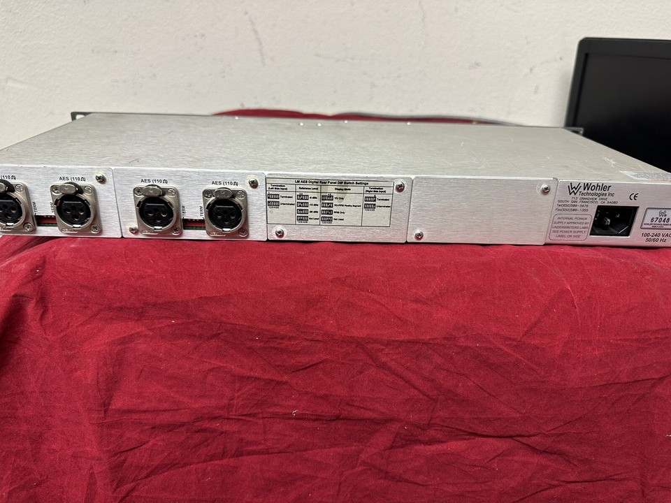 Wohler Technologies LM53-8 Level Meter Rackmount AES/EBU Digital 8-Ch ...
