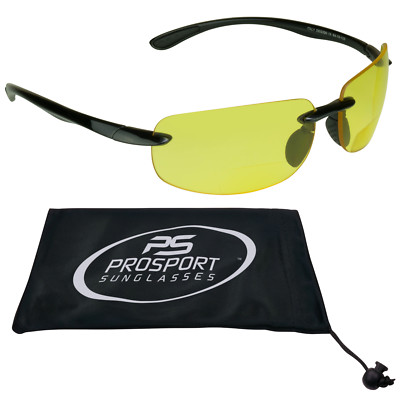 Yellow Lens Night Vision Bifocal Readers Driving Computer Gaming ...