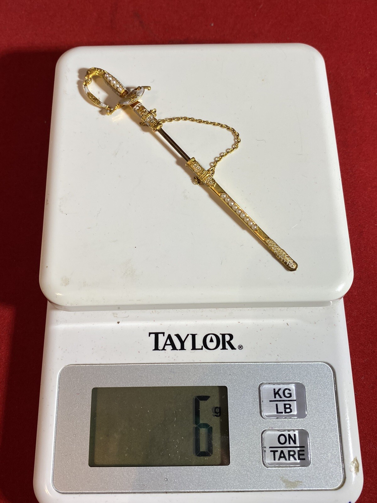 Antique Victorian Hat Pin 14K Gold Stick Pin Military Sword Pin Sword ...