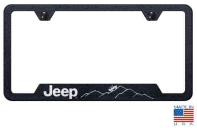 License Plate Frame Off Road Mountain Terrain for Jeep (Premium ...