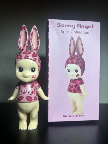 Sonny Angel Artist Collection Kiss mark Leopard bunny🤍🩷 | eBay