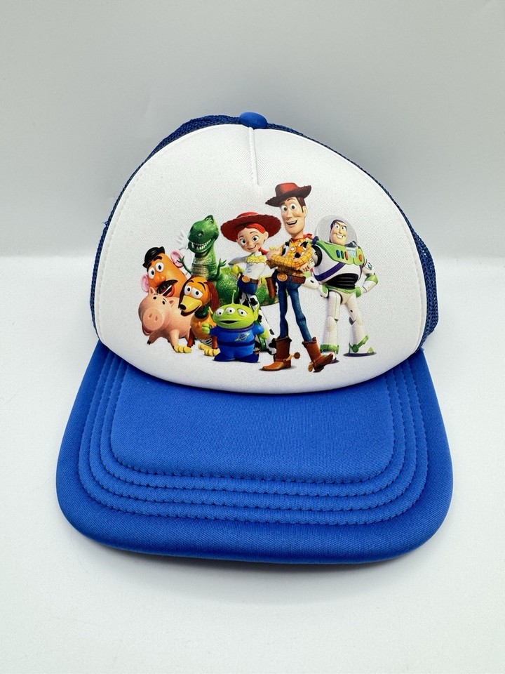 Pixar Toy Story Lids Exclusive Trucker Hat Blue White Snapback Kids ...