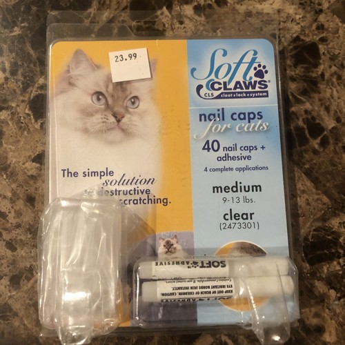 Soft Claws Cat Nail Caps - Package of 40 clear, small or medium | eBay