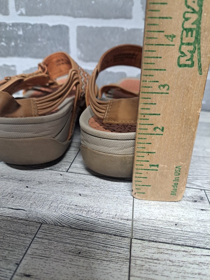 Baretraps Sandals Womens Brown Dalton Slingback Comfort Wedge Shoes ...