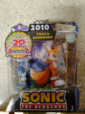 Sonic The Hedgehog 20th Anniversary 2010 Tails & Sandworm Toy Jazwares ...