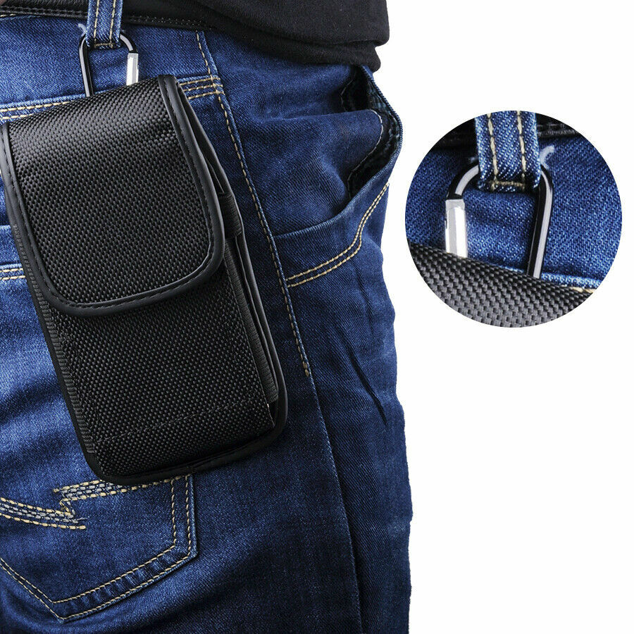 Universal Belt Hook Pouch Bag Nylon For All Mobile Phone Case Cover ...