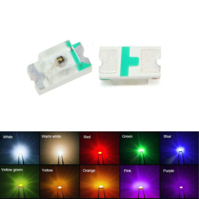 SMD/SMT LED 0603 Ultra Bright White Red Yellow Blue Green Orange ...