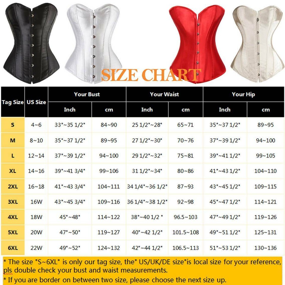 Women‘s Black Waist Training Corset Steampunk Gothic Basque Bustier ...
