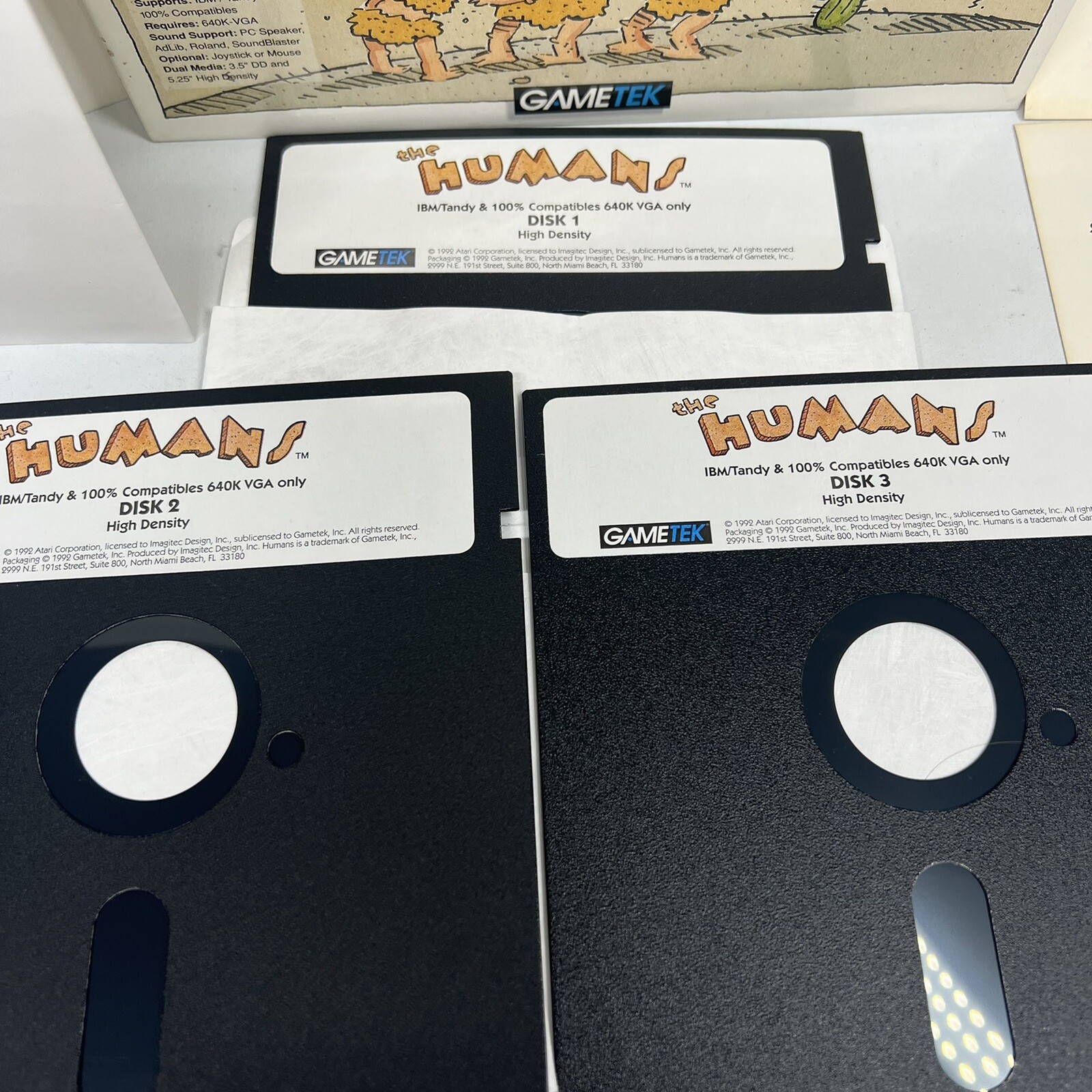 Introducing The Humans PC, 1992 Gametek Atari Computer Game 5.25 ...