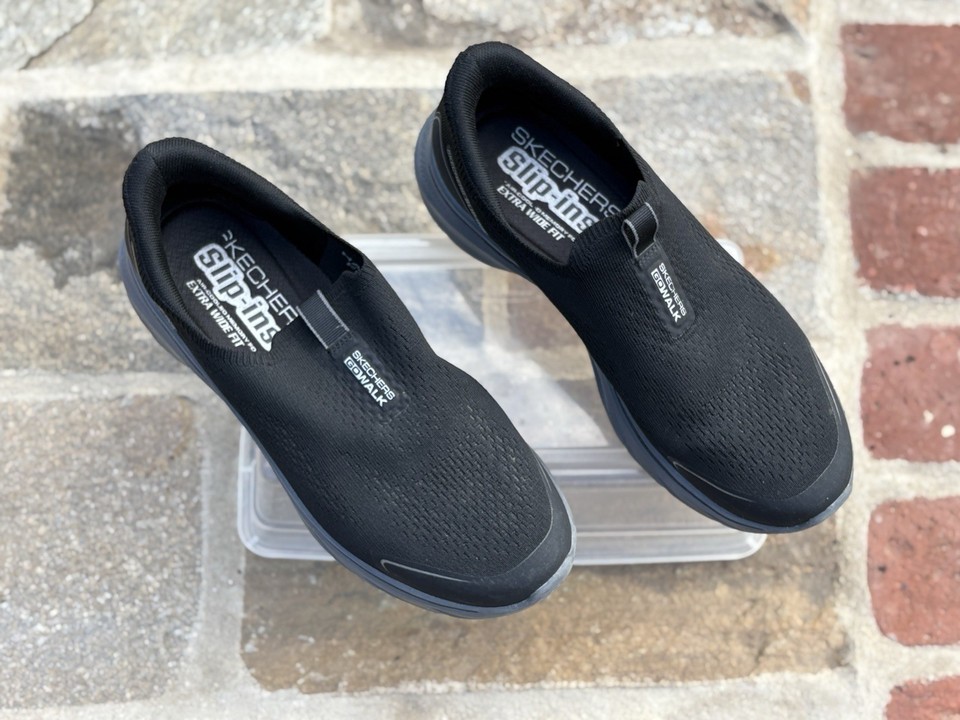 Skechers Men's Go Walk Hyper Pillars Slip On Walking Shoes Black Size ...