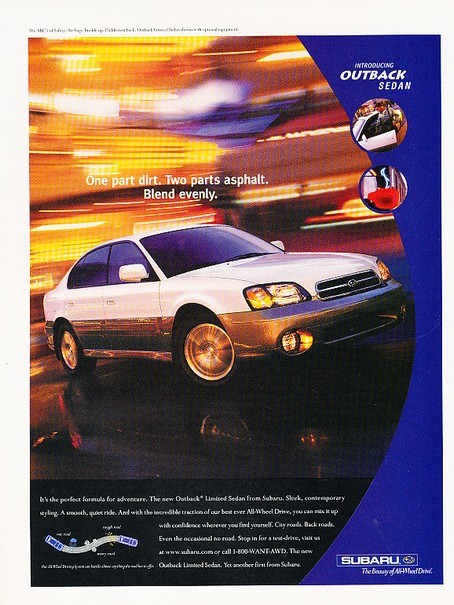 2000 Subaru Outback Sedan Original Advertisement Print Art Car Ad K40 ...