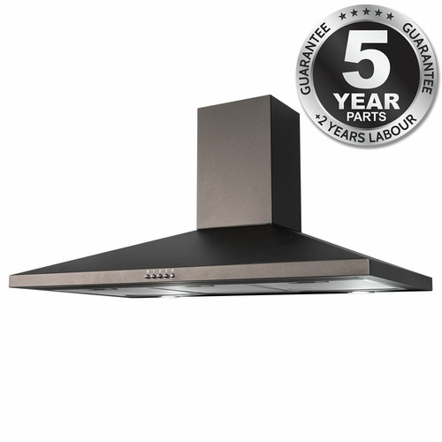 SIA CHL100BL 100cm Pyramid Chimney Cooker Hood Kitchen Extractor Fan In ...