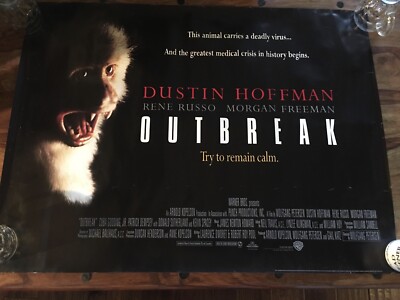 Outbreak UK Quad Original Film Cinema Poster Dustin Hoffman Morgan ...
