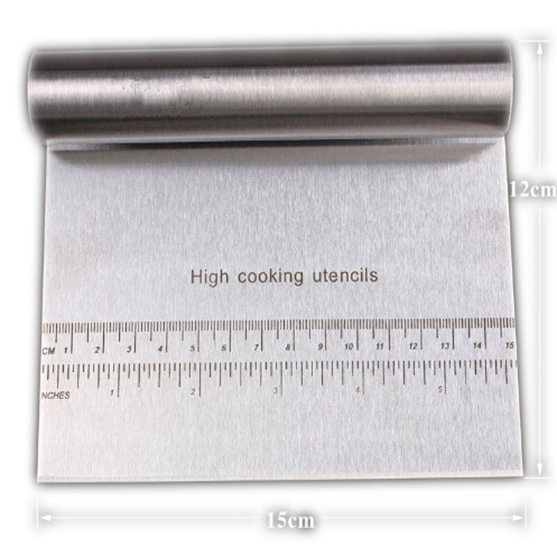 Dough Pastry Scraper/Cutter/Chopper with Measuring Scale Stainless ...