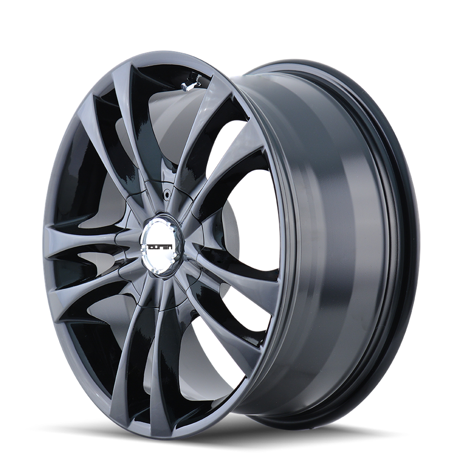(Set-4) Touren TR22 14x6 4x100/4x114.3 40mm Gloss Black Wheels Rims 14 ...