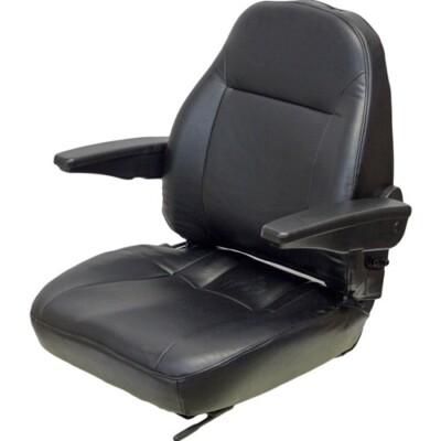 Fits JCB Telehandler Seat Assembly w/Arms - Fits Various Models - Black ...