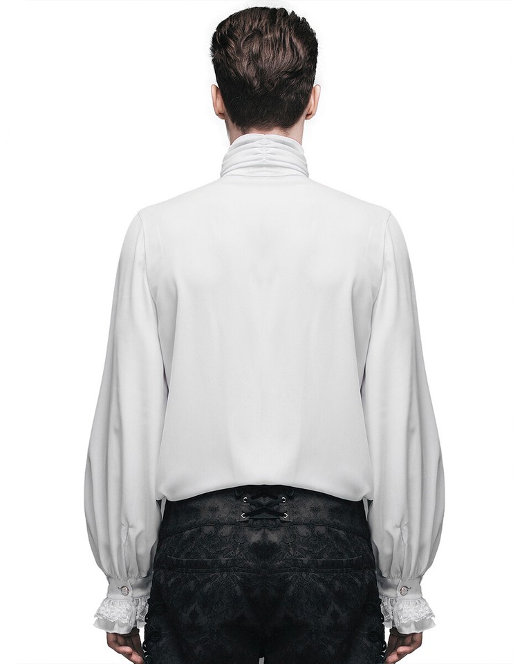 Devil Fashion Mens Shirt Top White Gothic Steampunk Victorian Regency ...