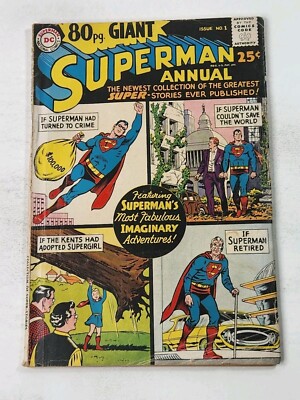 Superman Annual 1 DC Comics 1st Silver Age DC Annual All Reprints 1960 ...