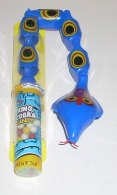 New! King Cobra Candy Segmented Plastic Winding Snake Toy Blue | eBay