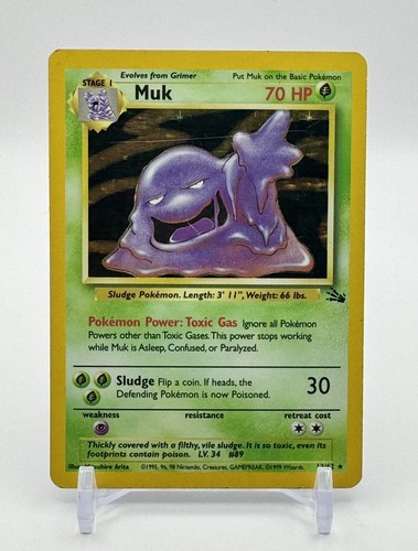 Muk Fossil Holo 13/62 Unlimited Vintage Pokemon Card Rare | eBay