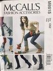 McCall's M6615 Fashion Accessories Boot Covers Footwear Toppers New ...