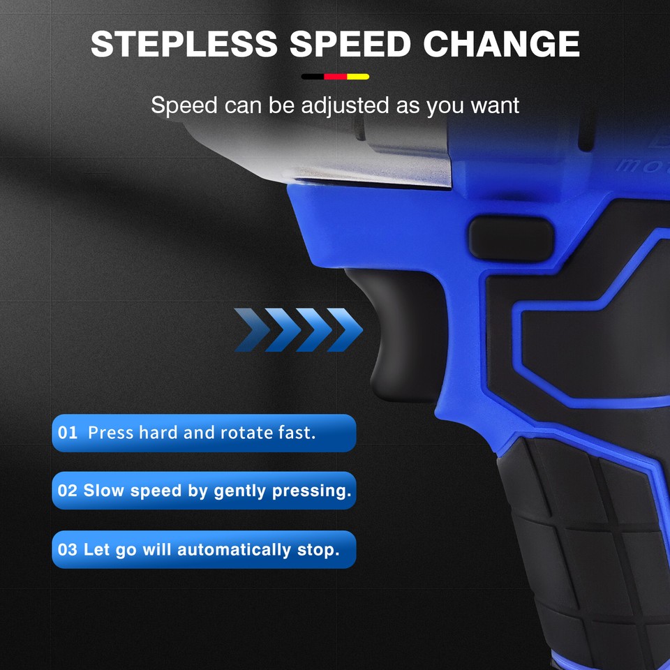 High Torque Powerful Cordless Impact Wrench Car Tire Lug Nut Removal ...