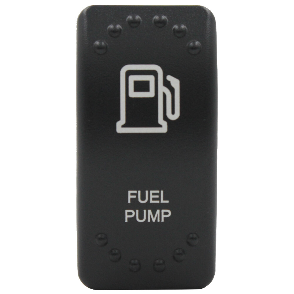 Fuel Pump LASER ETCHED Rocker Switch - Red LED 12v 24v Toggle On-Off | eBay