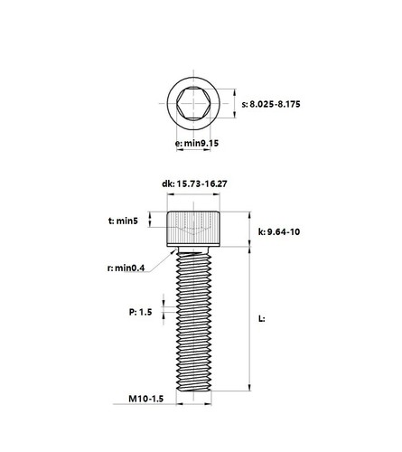 M10/M12/M14 304 Stainless Steel Allen Hex Socket Cap Head Screws Bolts ...
