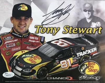 Tony Stewart Autographed 7x9 Hero Card with JSA Authentication | eBay