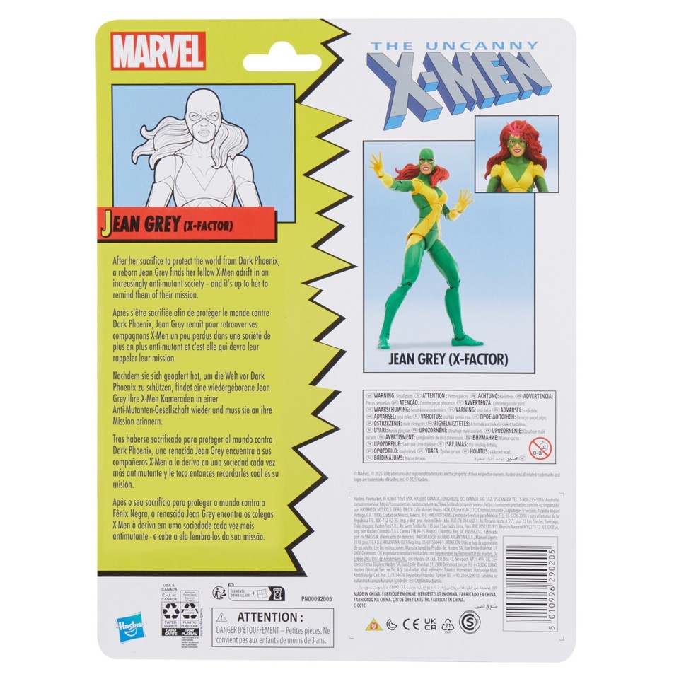 Marvel Legends Retro Cardback 6" X-Men Jean Grey X-Factor Telekinesis ...