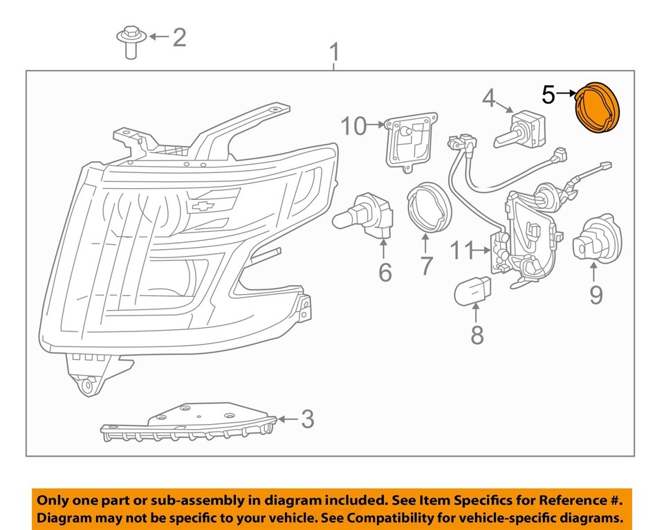 2015-2020 TAHOE YUKON HEADLIGHT BULB ACCESS COVER NEW GM # 22941303 | eBay