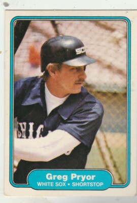 FREE SHIPPING-NRMINT TO VG-1982 Fleer #356 Greg Pryor White Sox PLUS ...