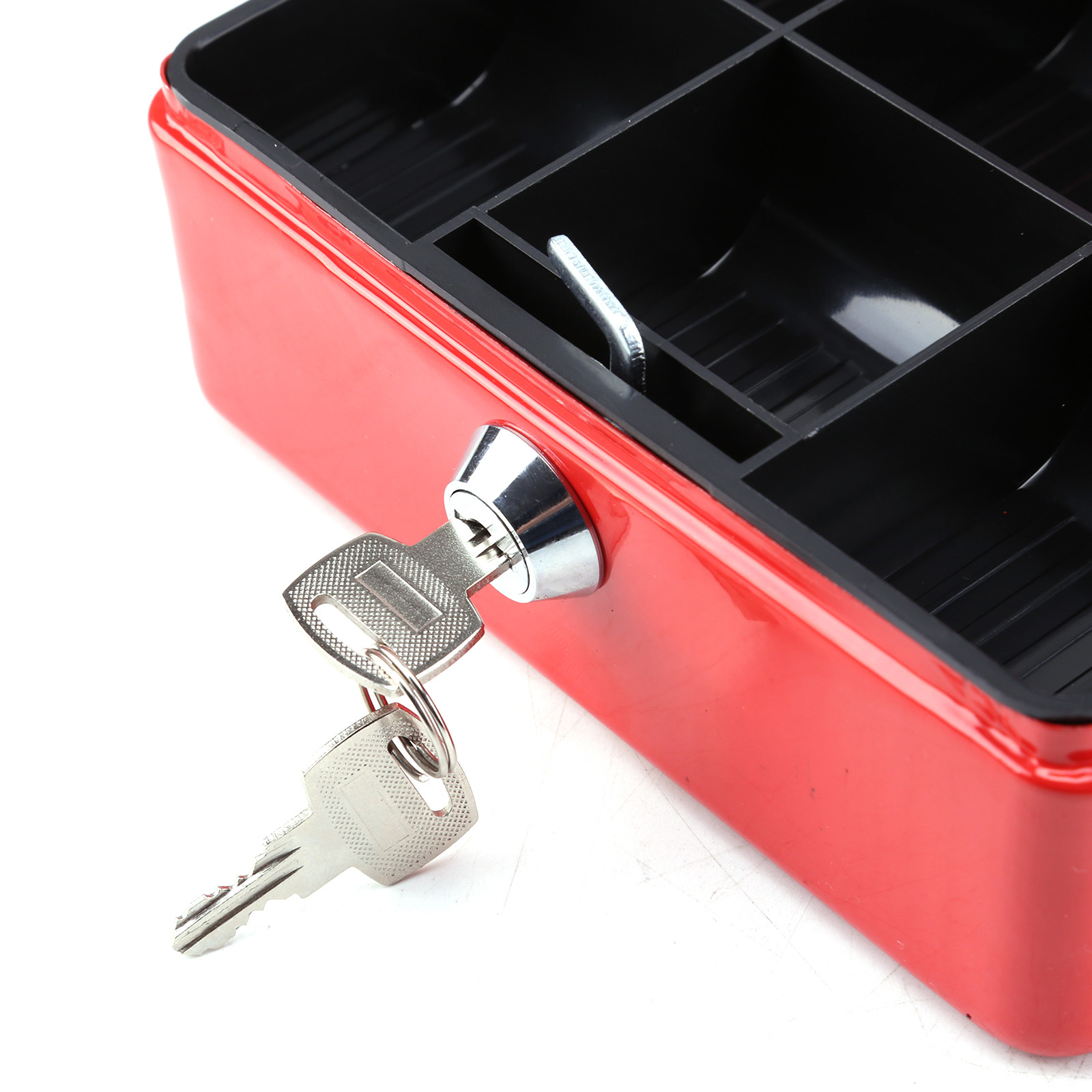 6" Metal Cash Box Money Bank Deposit Steel Tin Security Safe Petty Key ...