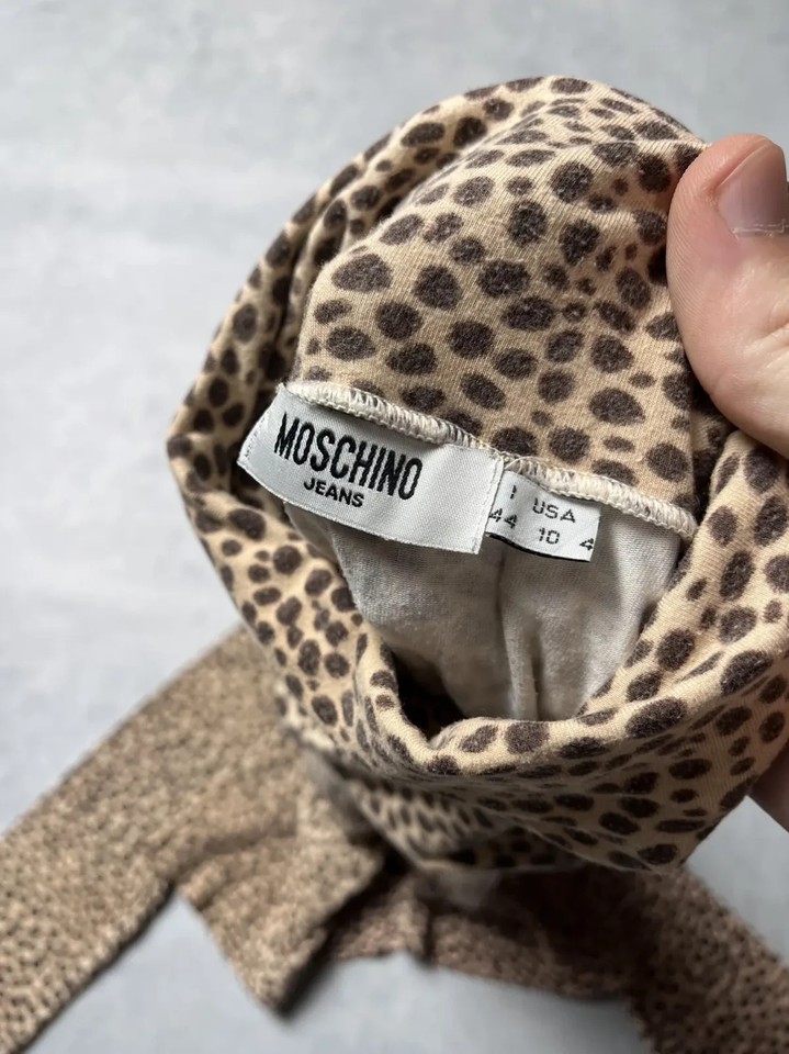 Moschino Cheap and Chic Leopard Turtleneck Vintage Animal style print ...