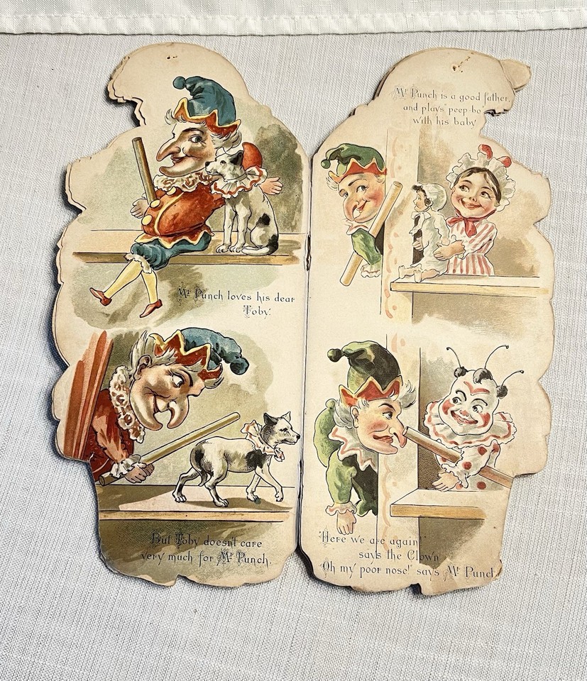 1894 Mr. Punch And His Tricks Antique Vintage Children’s Book - Germany ...