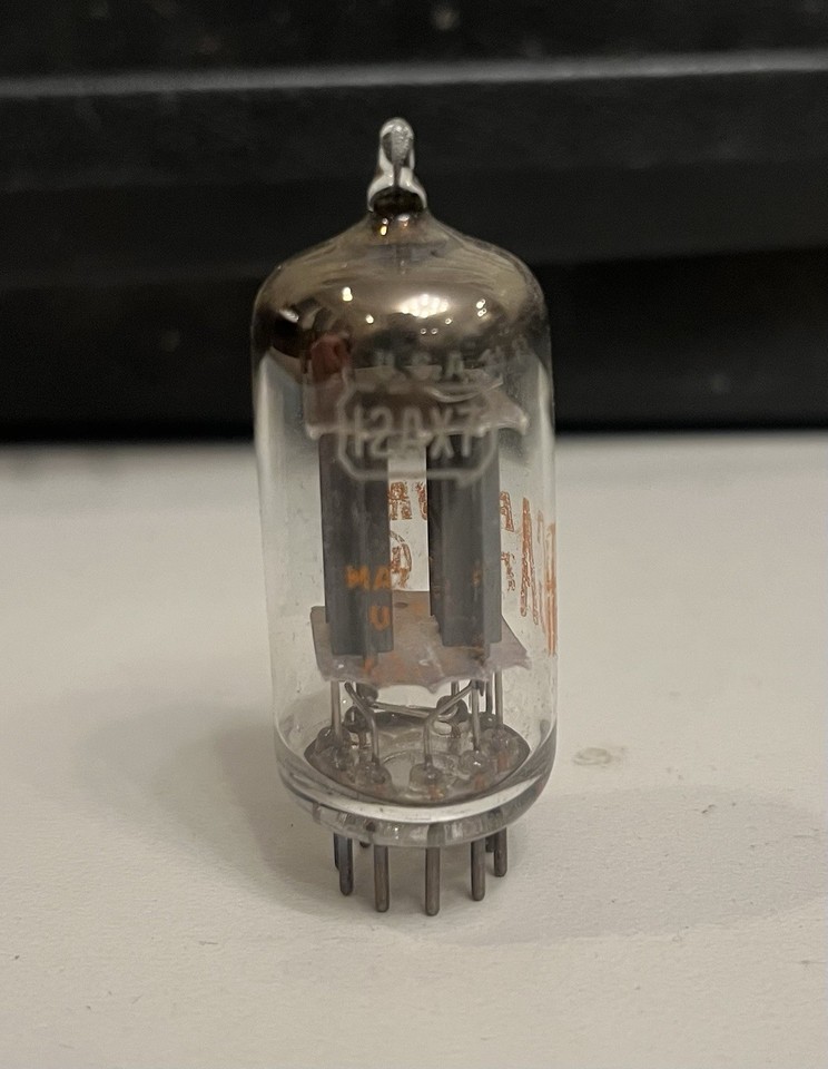 RCA 12AX7 Long Grey Plate Red Label Tube TESTED | eBay