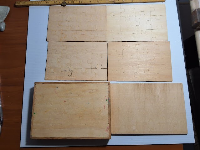 4 Individual Twelve Puzzle Piece Wooden Jigsaw Puzzles In A Box | eBay