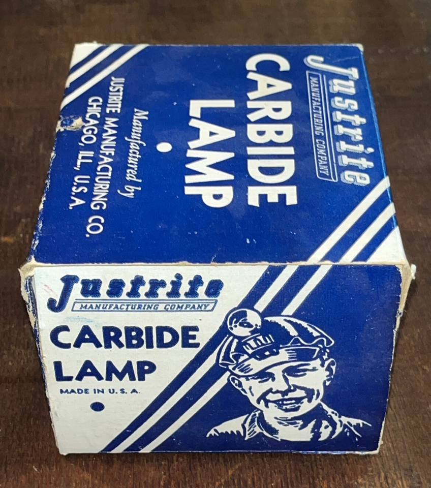 Antique Justrite Carbide Miner's Lamp No. 2-810 ORIGINAL BOX ...