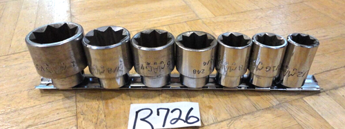 MAC TOOLS 7 PIECE 1/2 DRIVE SAE. SHORT CHROME 8 POINT SOCKET SET 1/2 TO 1 INCH | eBay