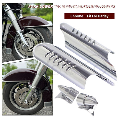 Chrome Lower Fork Leg Cover For Harley Electra Tri Glide FLHT FLHTCUTG ...