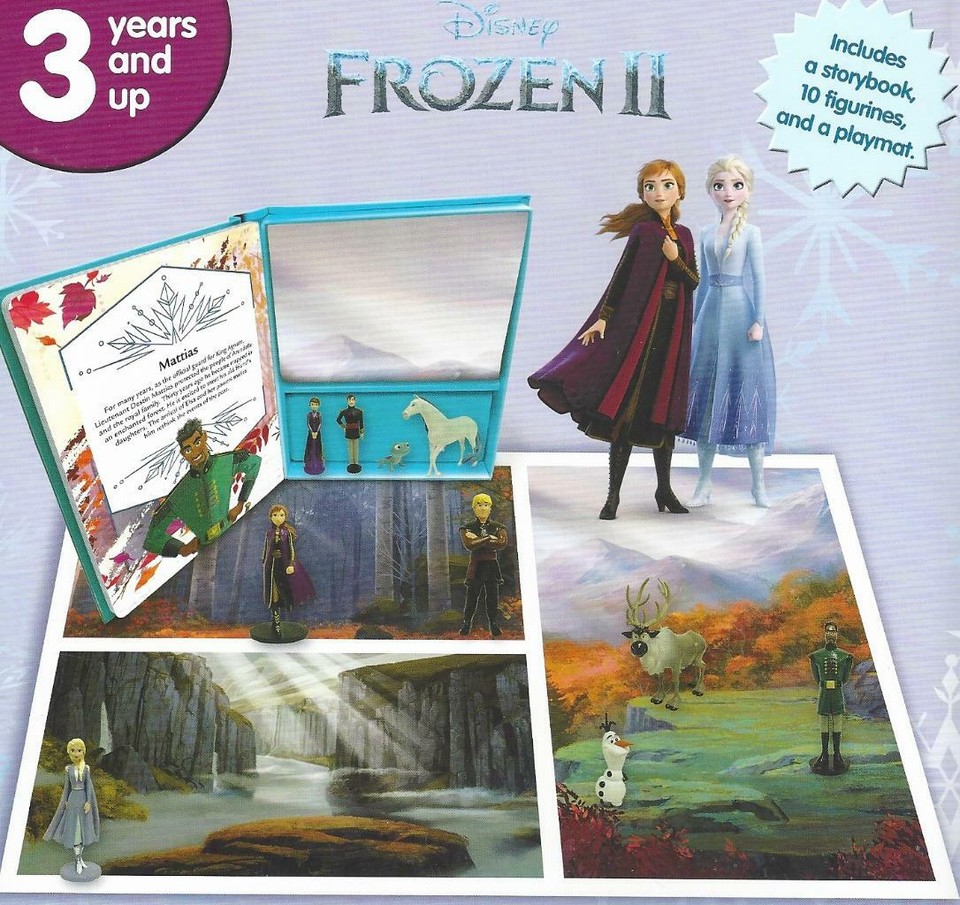 Disney Frozen II My Busy Books Story 10 Figurines Play Mat Elsa Anna ...
