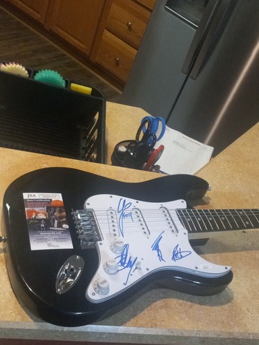Fozzy Chris Jericho Rock Band Musicians Signed Black Electric Guitar ...