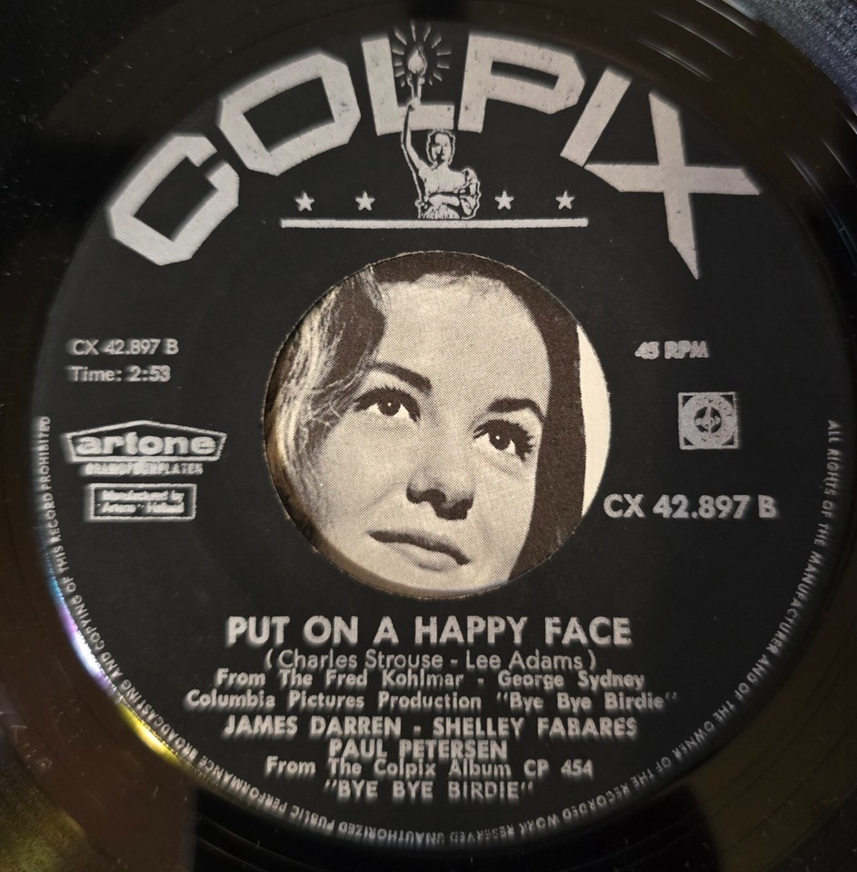 Paul Peterson Shelley Fabares James Darren Bye Bye Baby Import 45 & PS ...