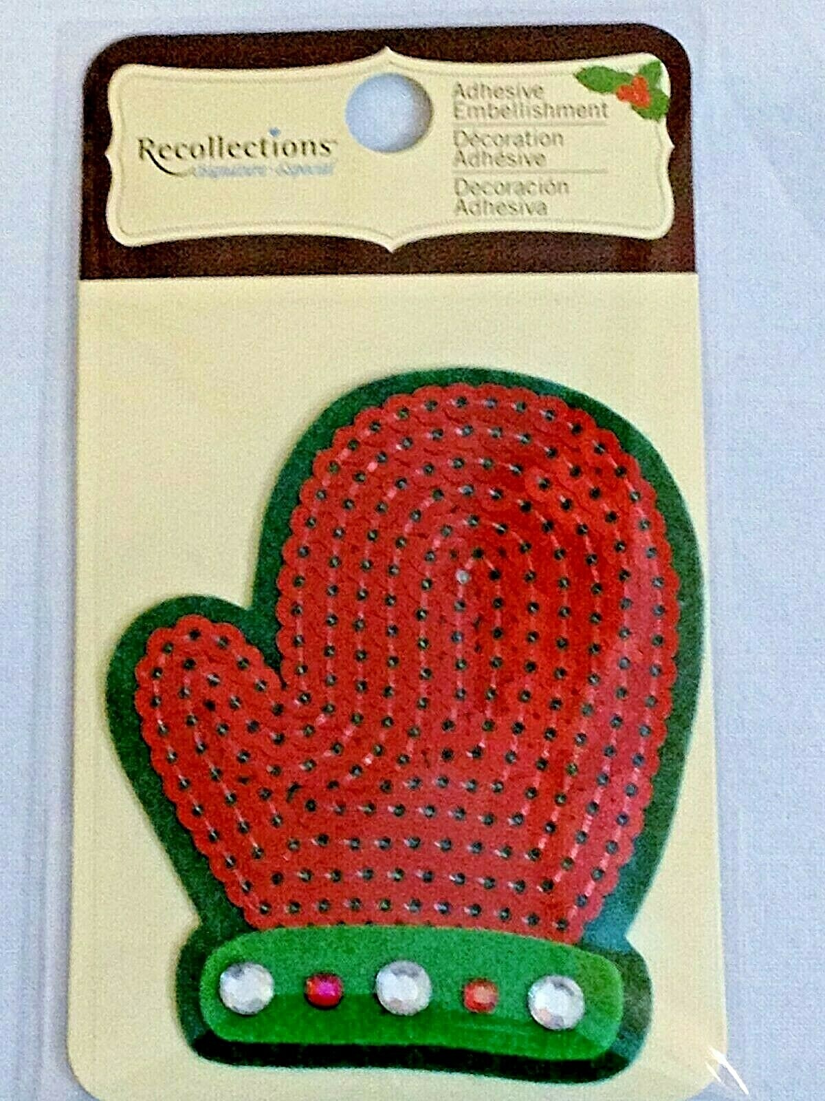 Recollections Signature Christmas MITTEN Sequin Adhesive Embellishment ...
