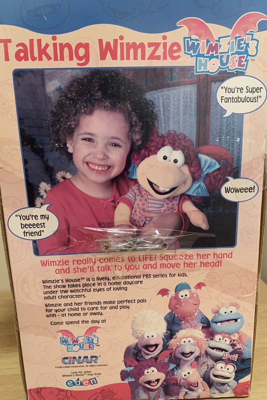 Vintage 1999 PBS Wimzie’s House Talking Moving Plush Wimzie Eden Cinar ...